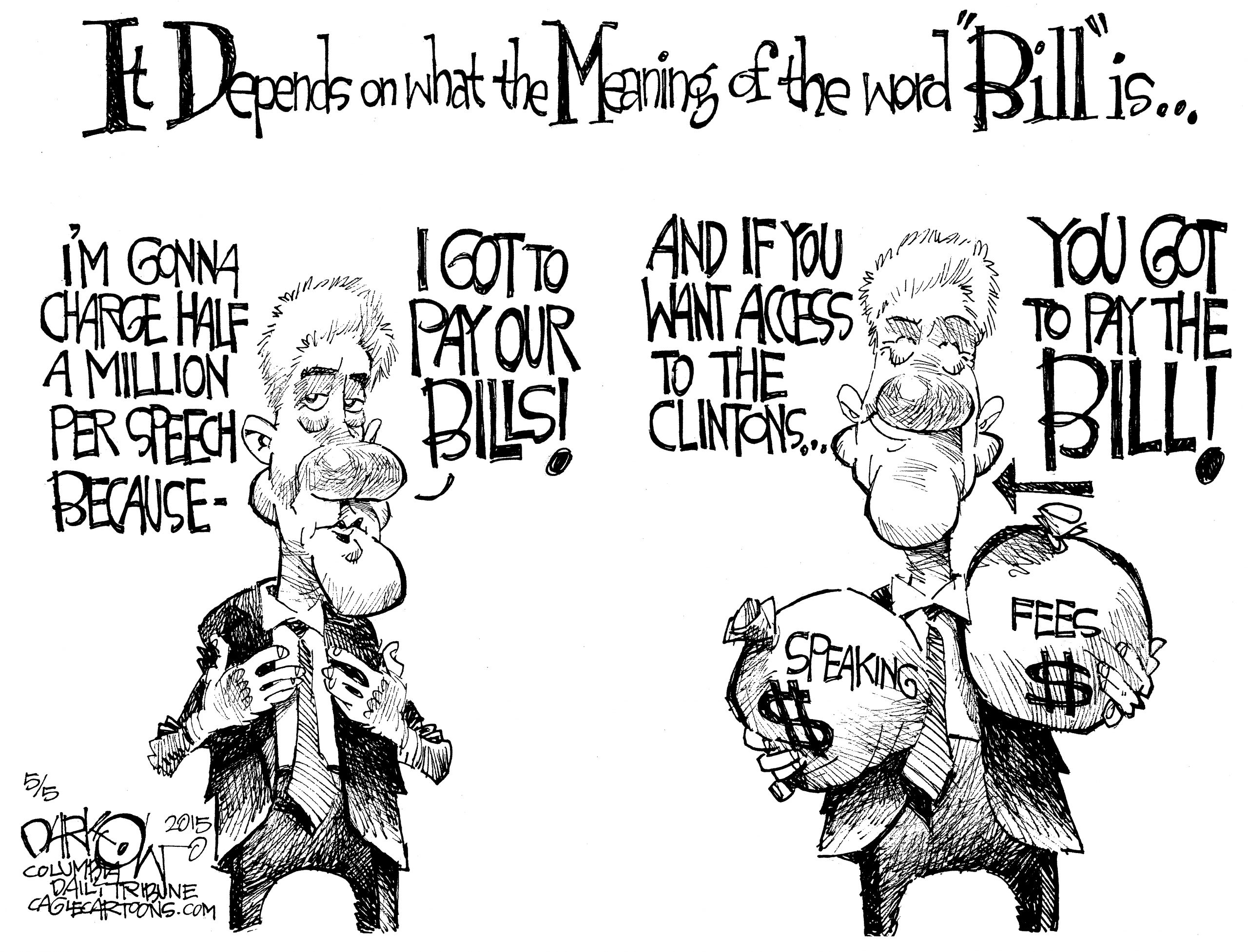 Editorial cartoons: Bills, Bill’s Bills - Washington Examiner