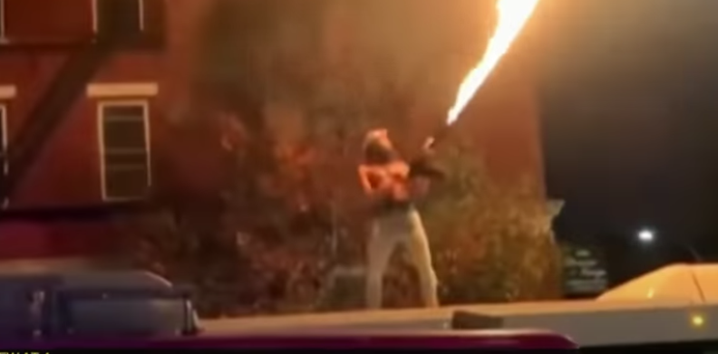Rapper charged after allegedly firing off a flamethrower atop an ...