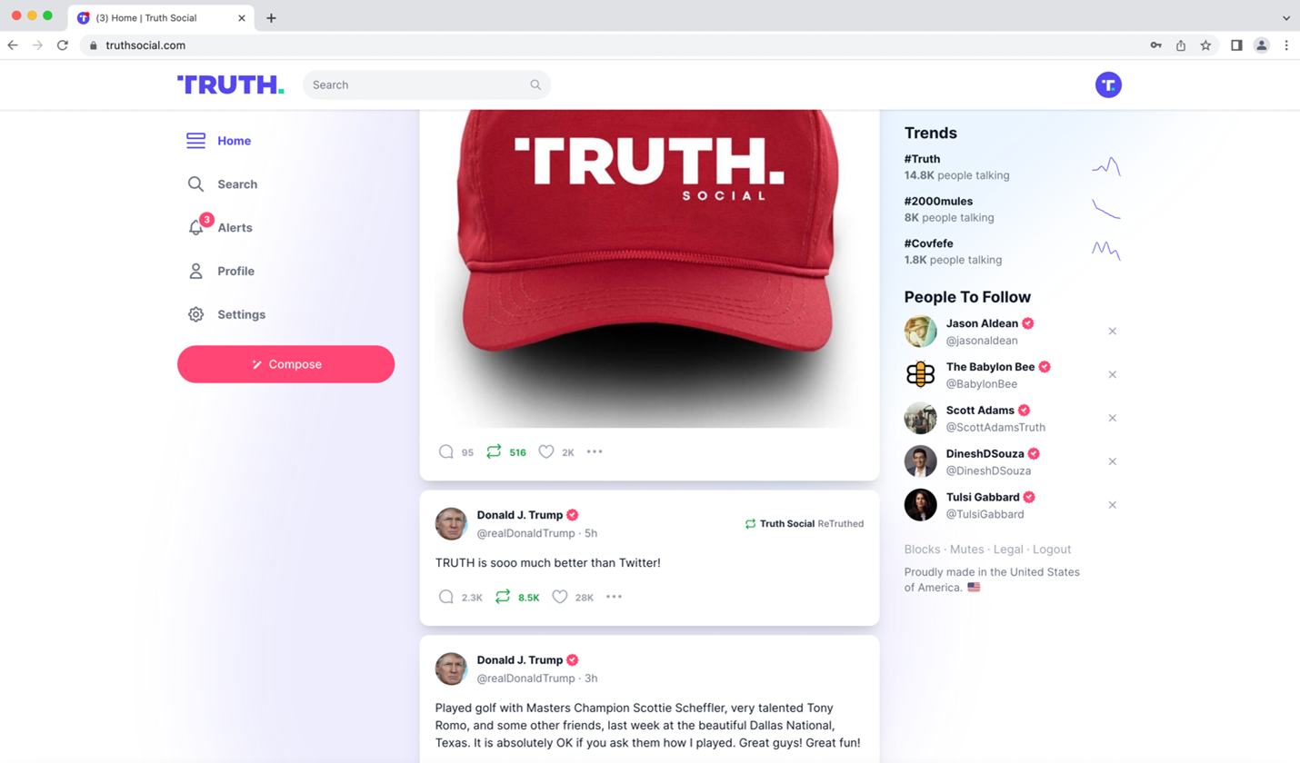 Truth Social launches web app accessible via computer - Washington Examiner