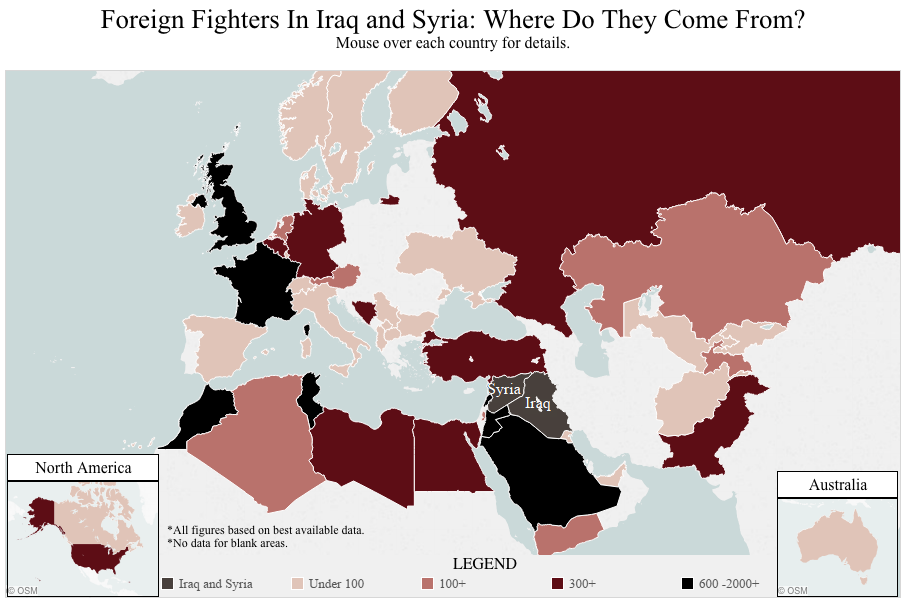 This chart shows exactly which countries are spawning fighters for ISIS ...