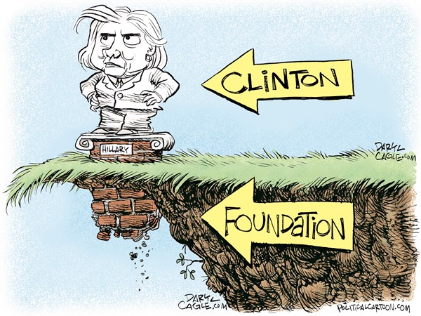 Editorial cartoon: Crumbling foundation - Washington Examiner