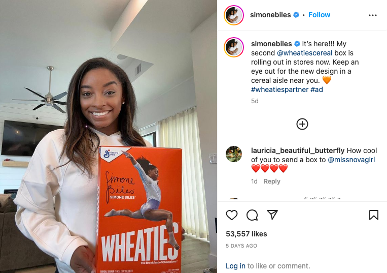 SEE IT: Simone Biles back on Wheaties box and reveals honor at ...