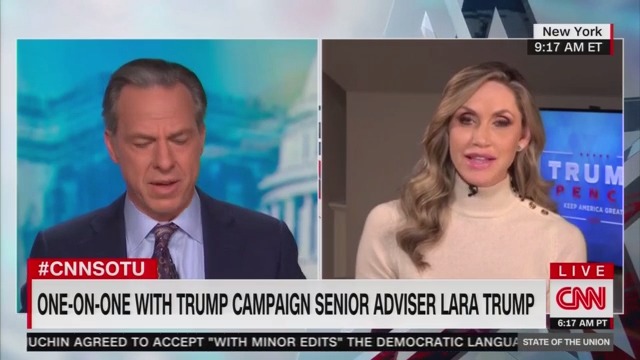 ‘You have no standing’: Jake Tapper scolds Lara Trump for ‘cognitive ...