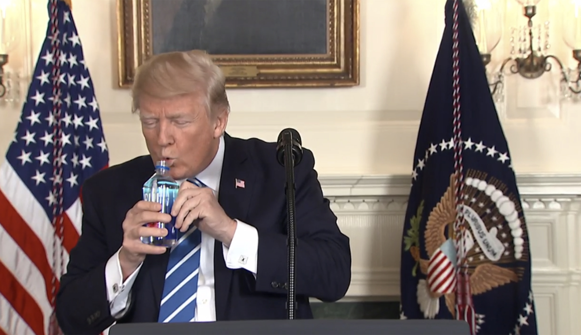 The media’s scrutiny of Trump walking and drinking water is both ...