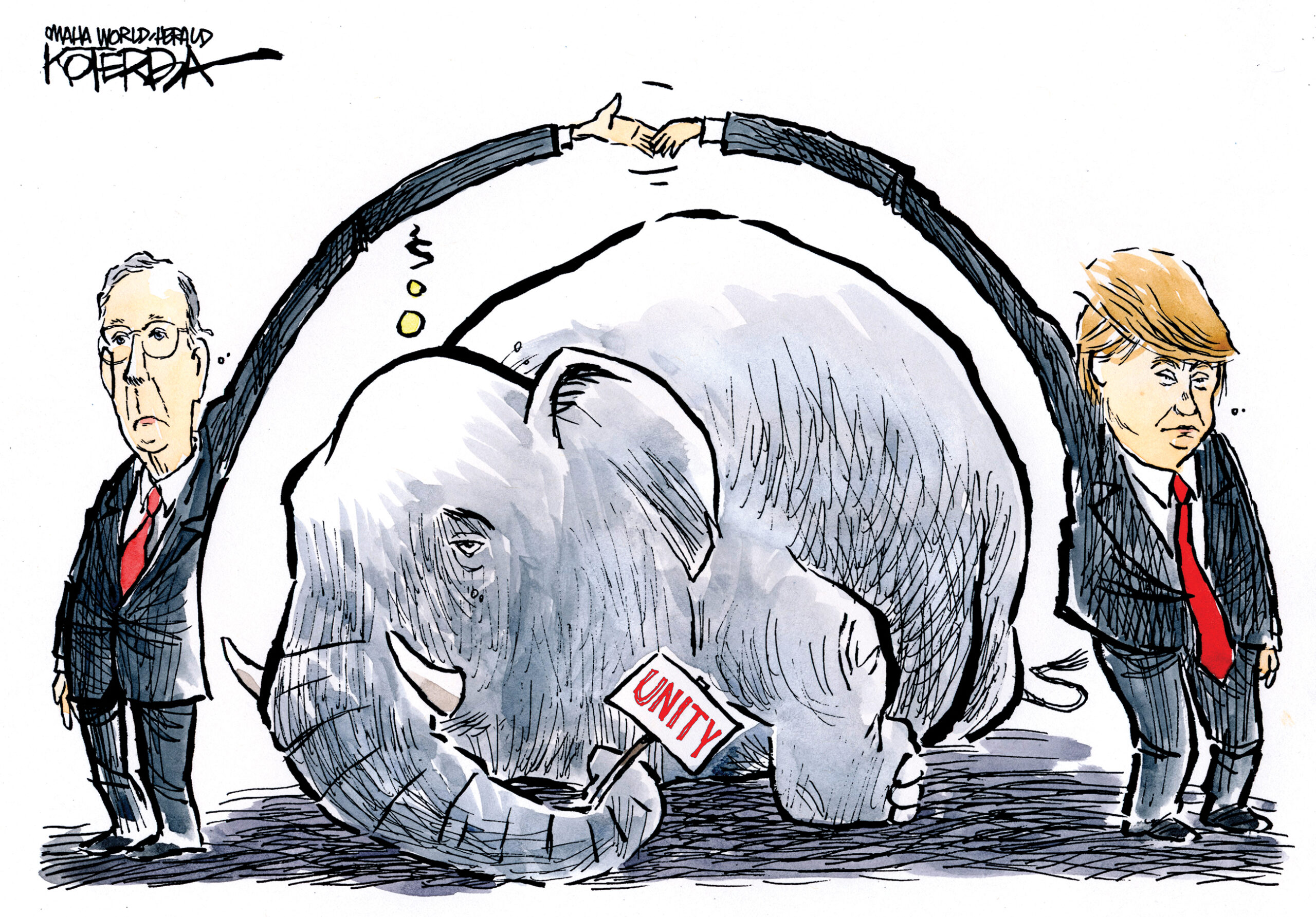 Editorial cartoon: Trump and Republican unity - Washington Examiner