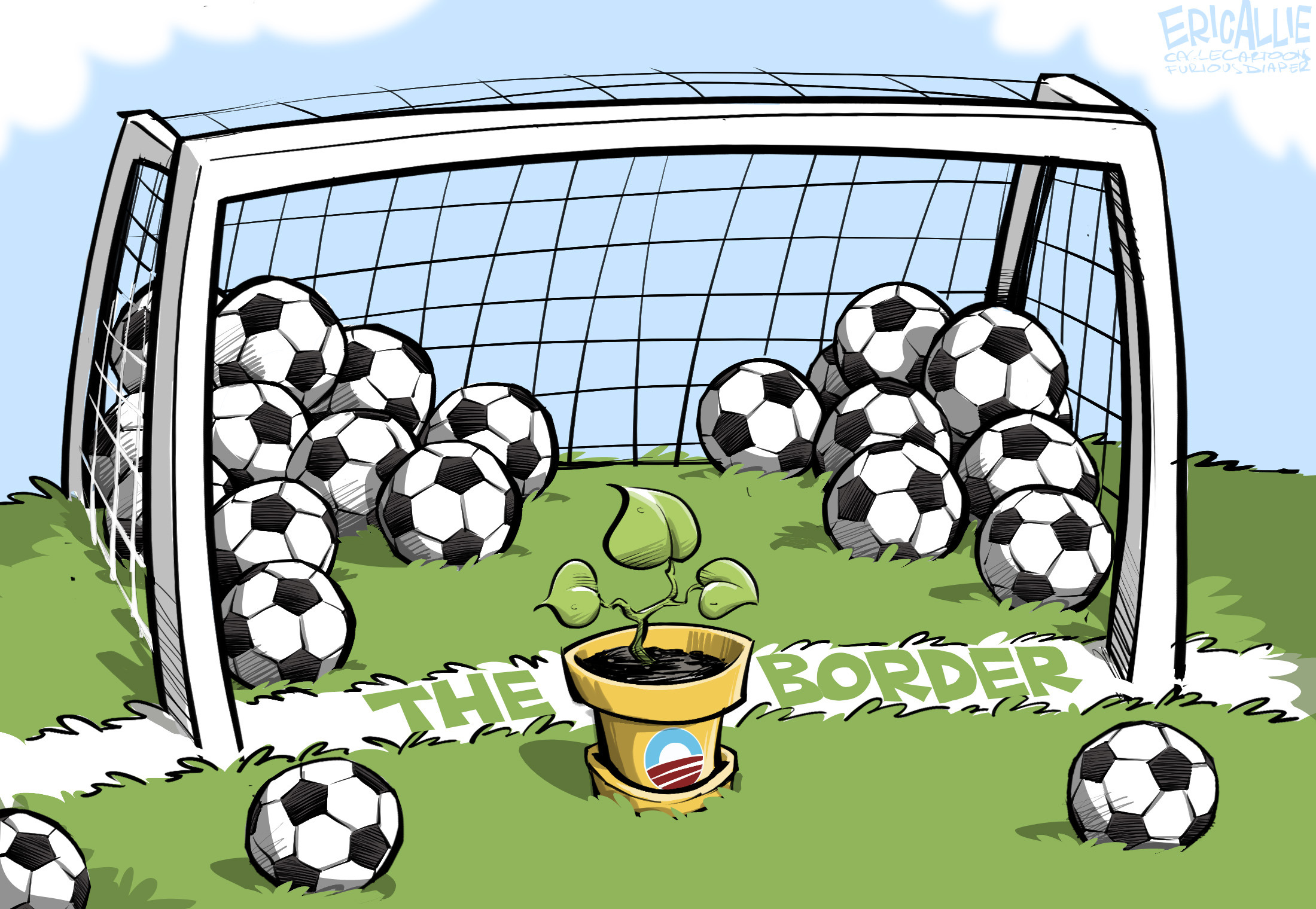 Editorial Cartoon: Blocking the border - Washington Examiner