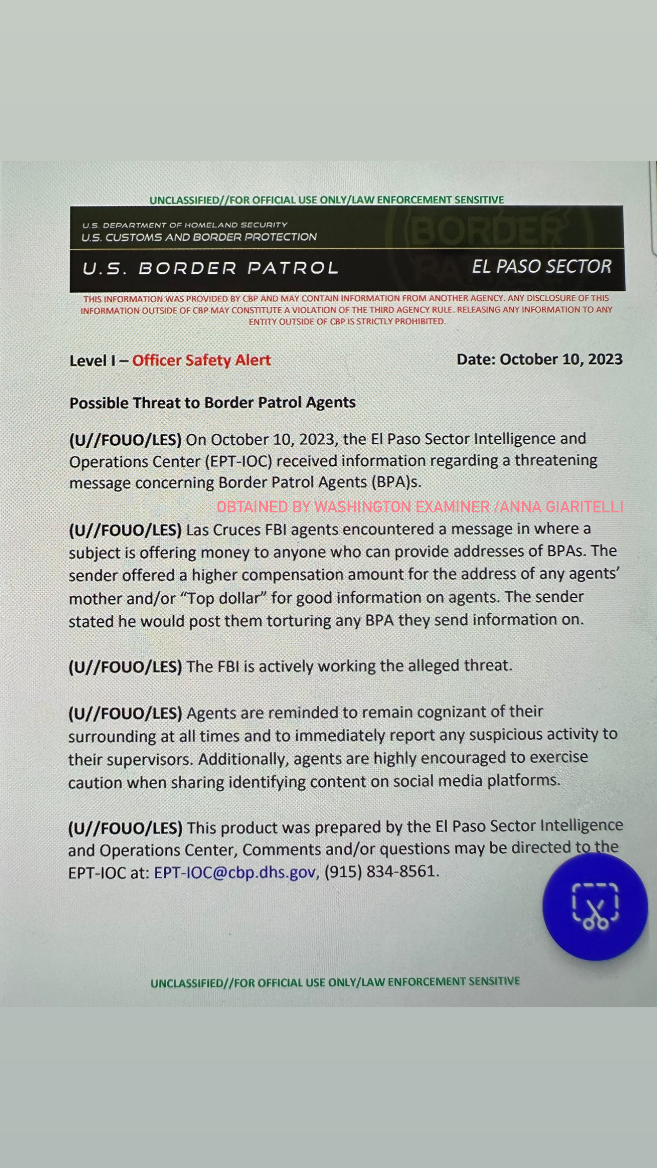 Border Patrol issues ‘safety alert’ over call to find and torture ...