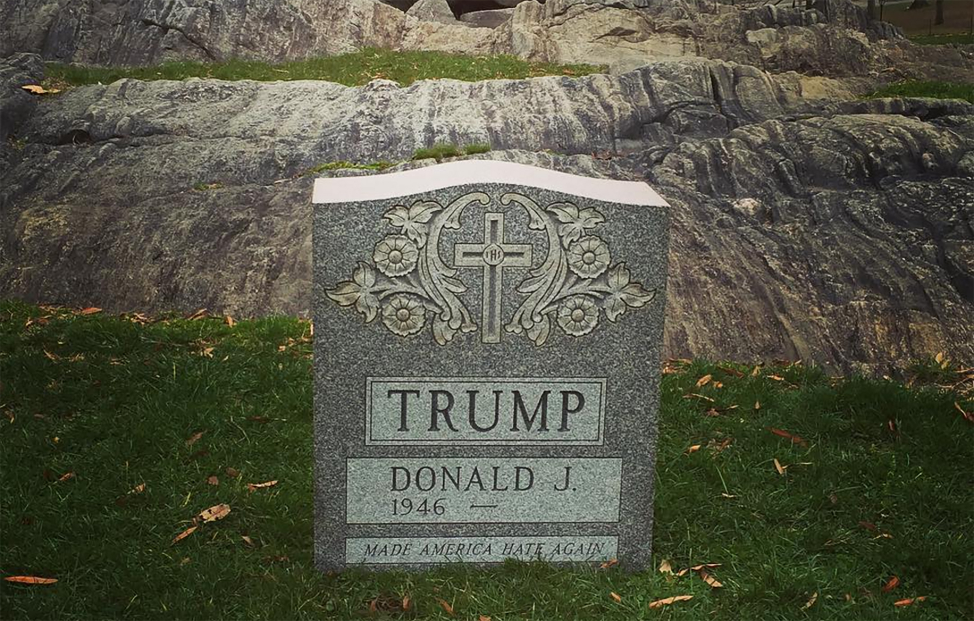 Trump tombstone appears in Central Park - Washington Examiner