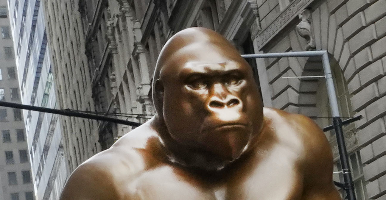 Seven-foot bronze Harambe statue stares down Zuckerberg’s Facebook ...