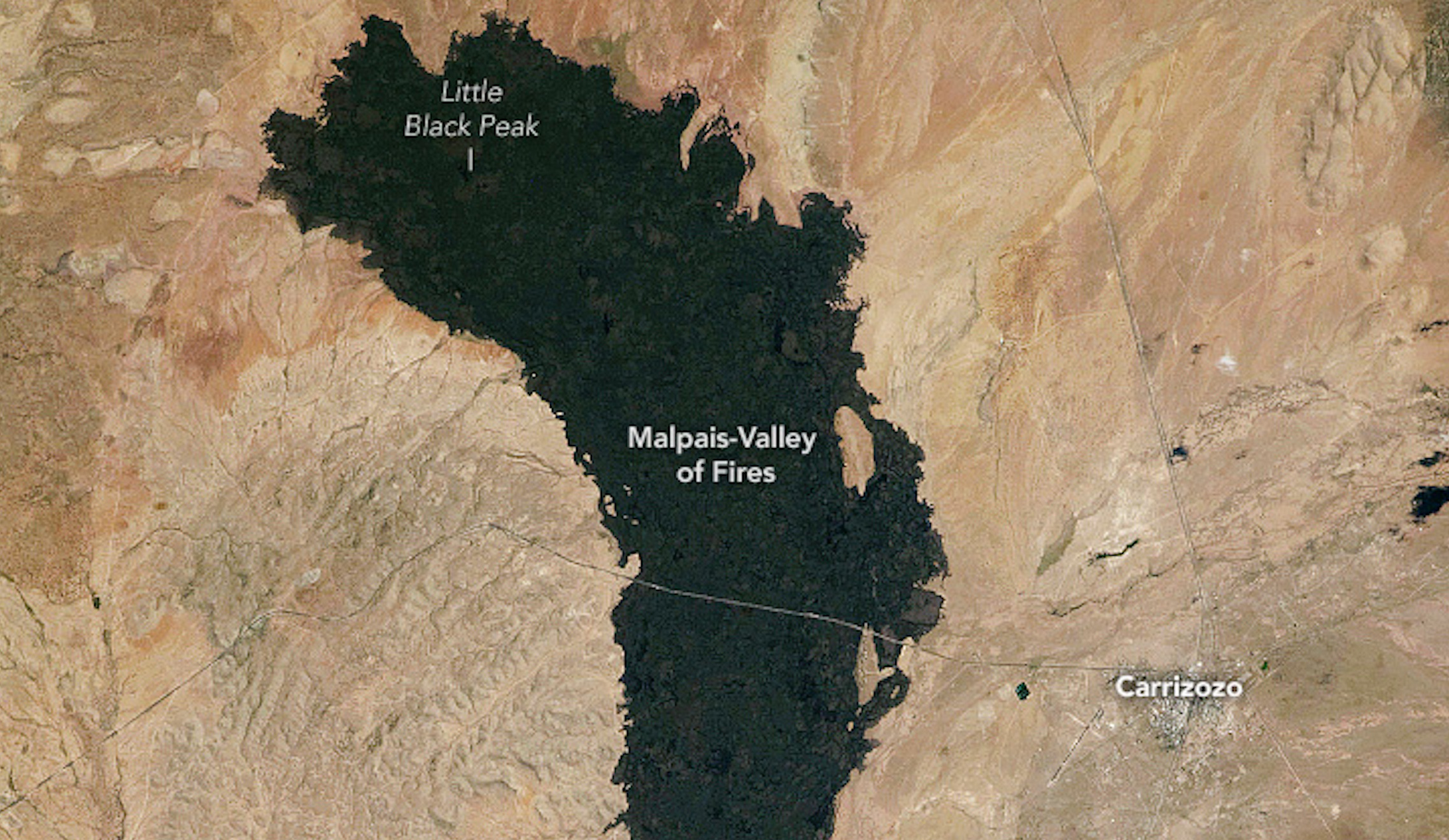 SEE IT: Stunning photo captured from ISS shows ancient lava flow in US ...