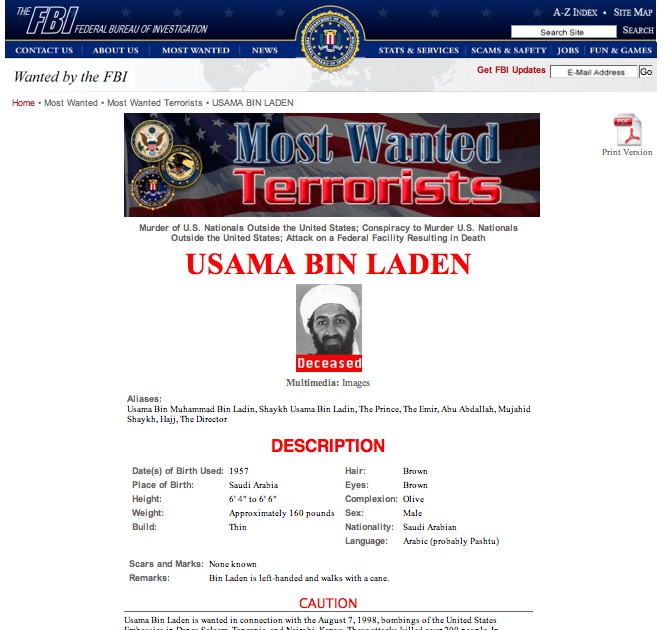 FBI: Deceased - Washington Examiner