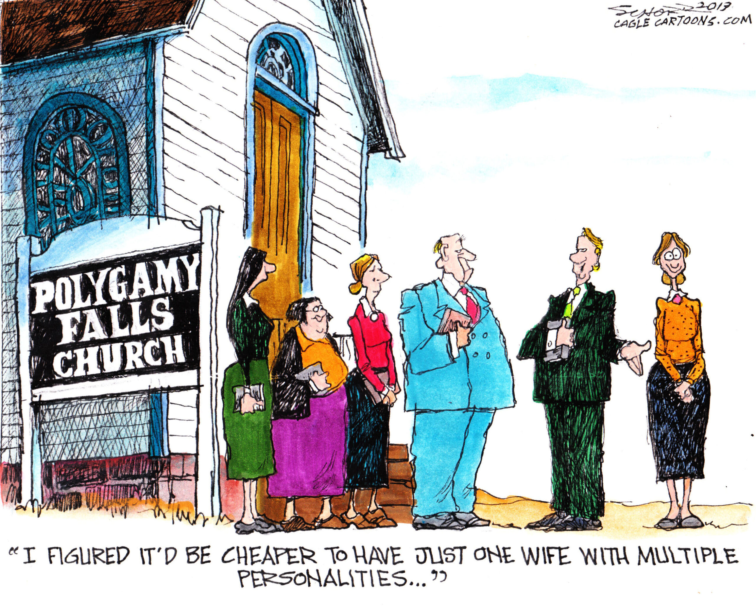 Editorial cartoon: Polygamy alternative - Washington Examiner