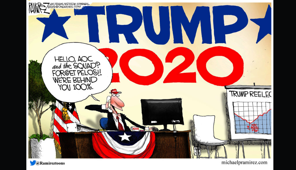 Editorial cartoon: Trump campaign backs 'the squad' - Washington Examiner