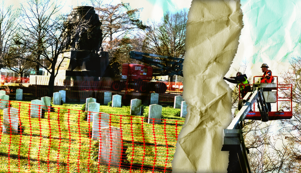 Army removes Confederate Memorial put up in 1914 from Arlington National Cemetery - Washington ...