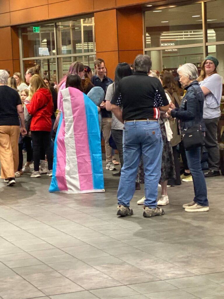 Transgender activists drop in on Riley Gaines and Bethany Hamilton’s ...