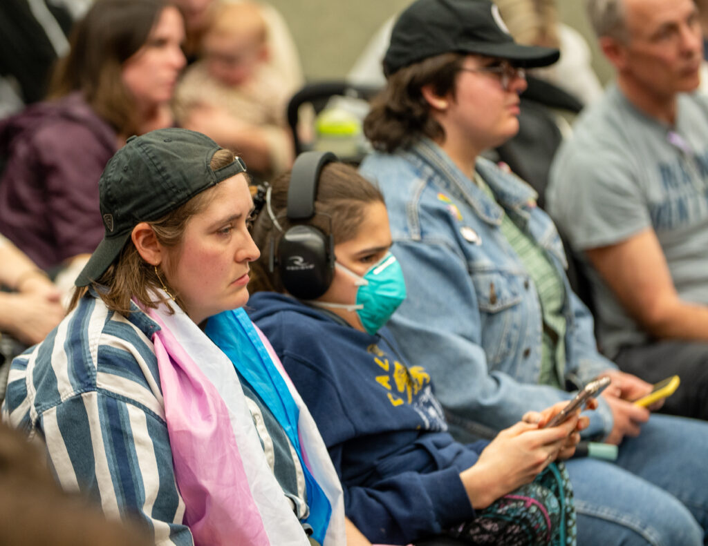 Transgender activists drop in on Riley Gaines and Bethany Hamilton’s ...